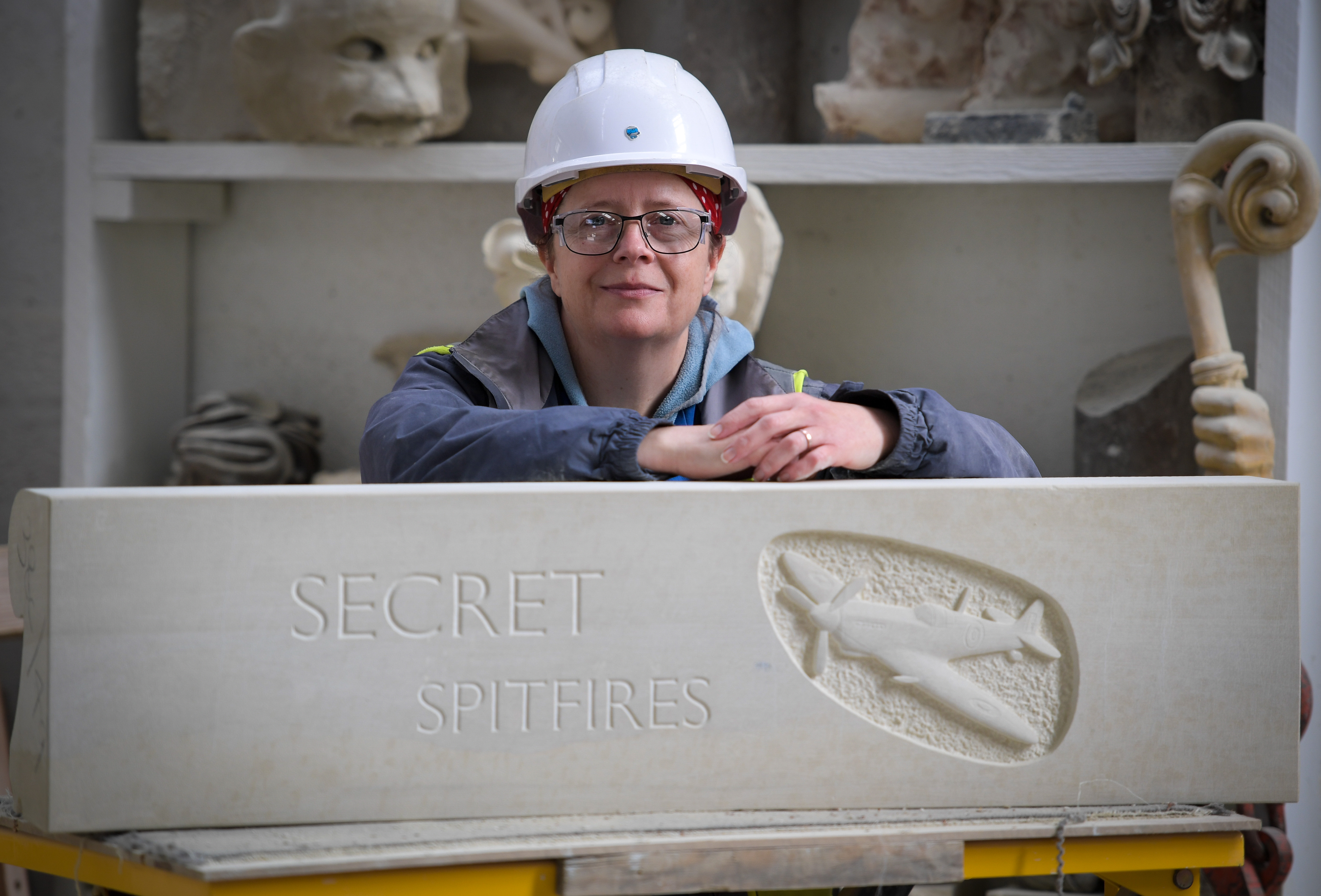 Secret Spitfire history set in stone on the east face of Salisbury ...